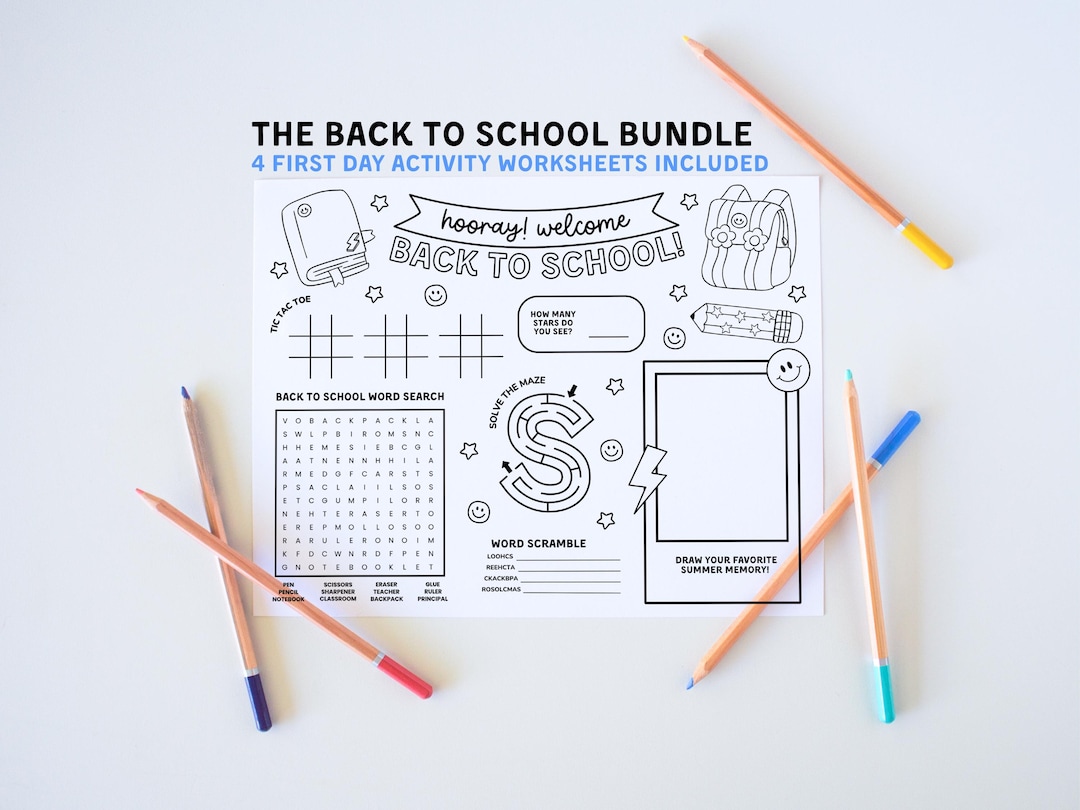 Back to School Worksheet Bundle: First Week Activities (PDF Download ...