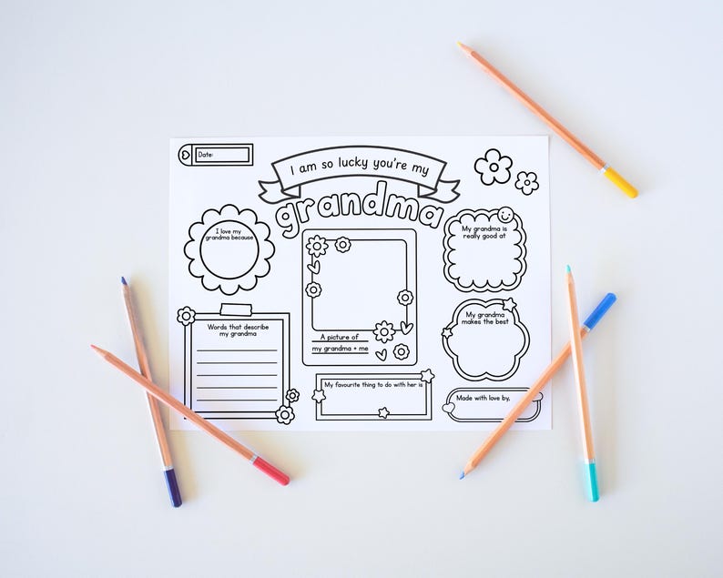 All About My Grandma Printable: Fill-in Keepsake Gift (PDF) - Etsy