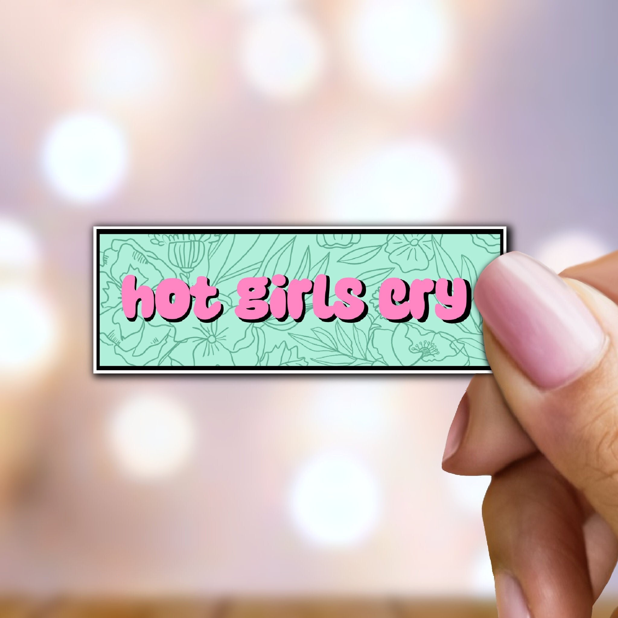 Hot Girls Cry Waterproof Sticker - Etsy