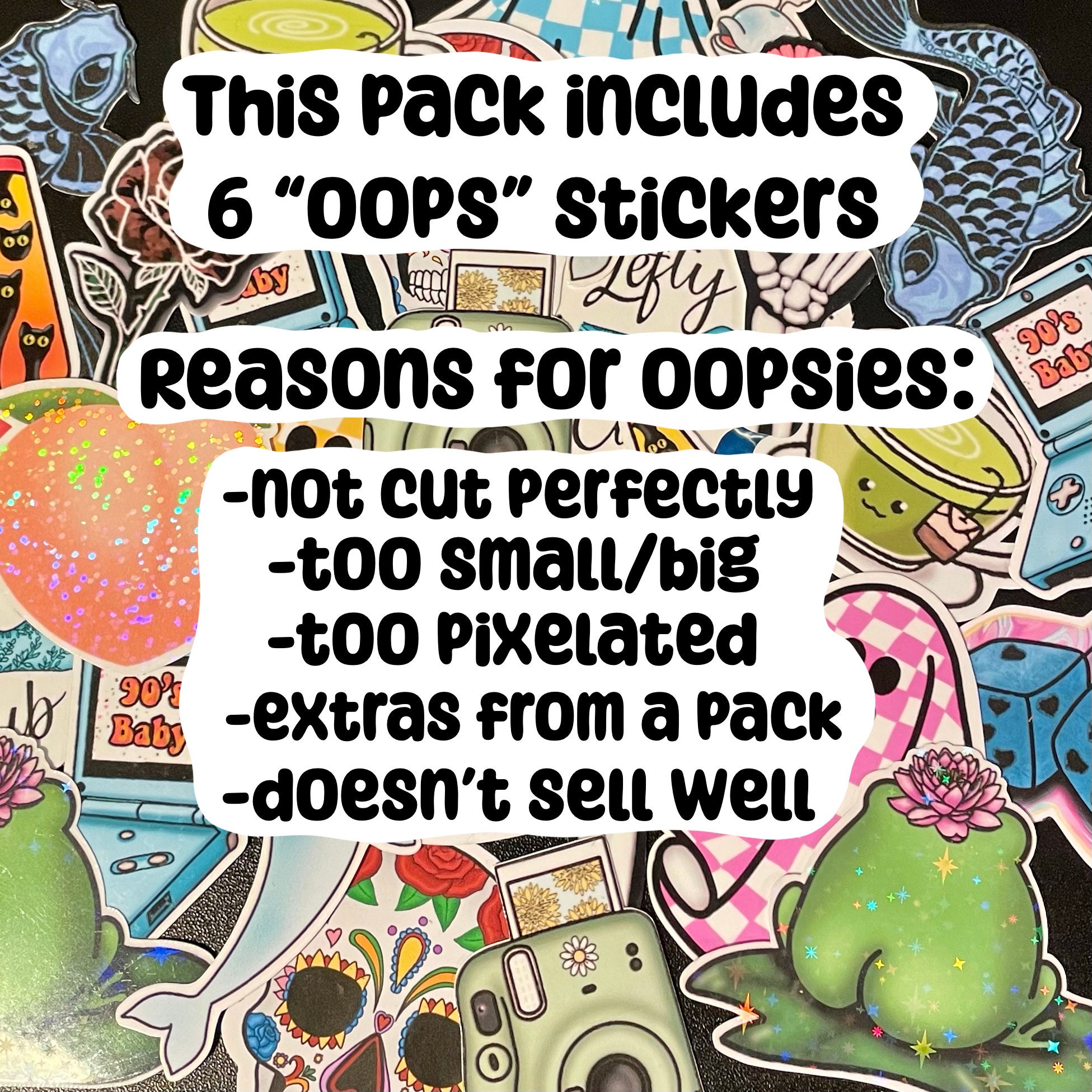 OOPS Sticker Pack Random Sticker Pack - Etsy