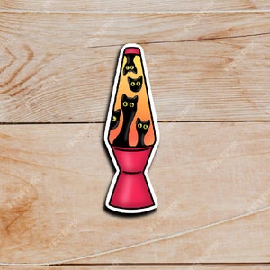 Cat Lava Lamp Sticker Cats Sticker - Etsy