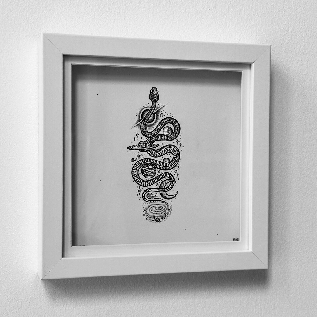 The Cosmic Snake Original Drawing - Etsy