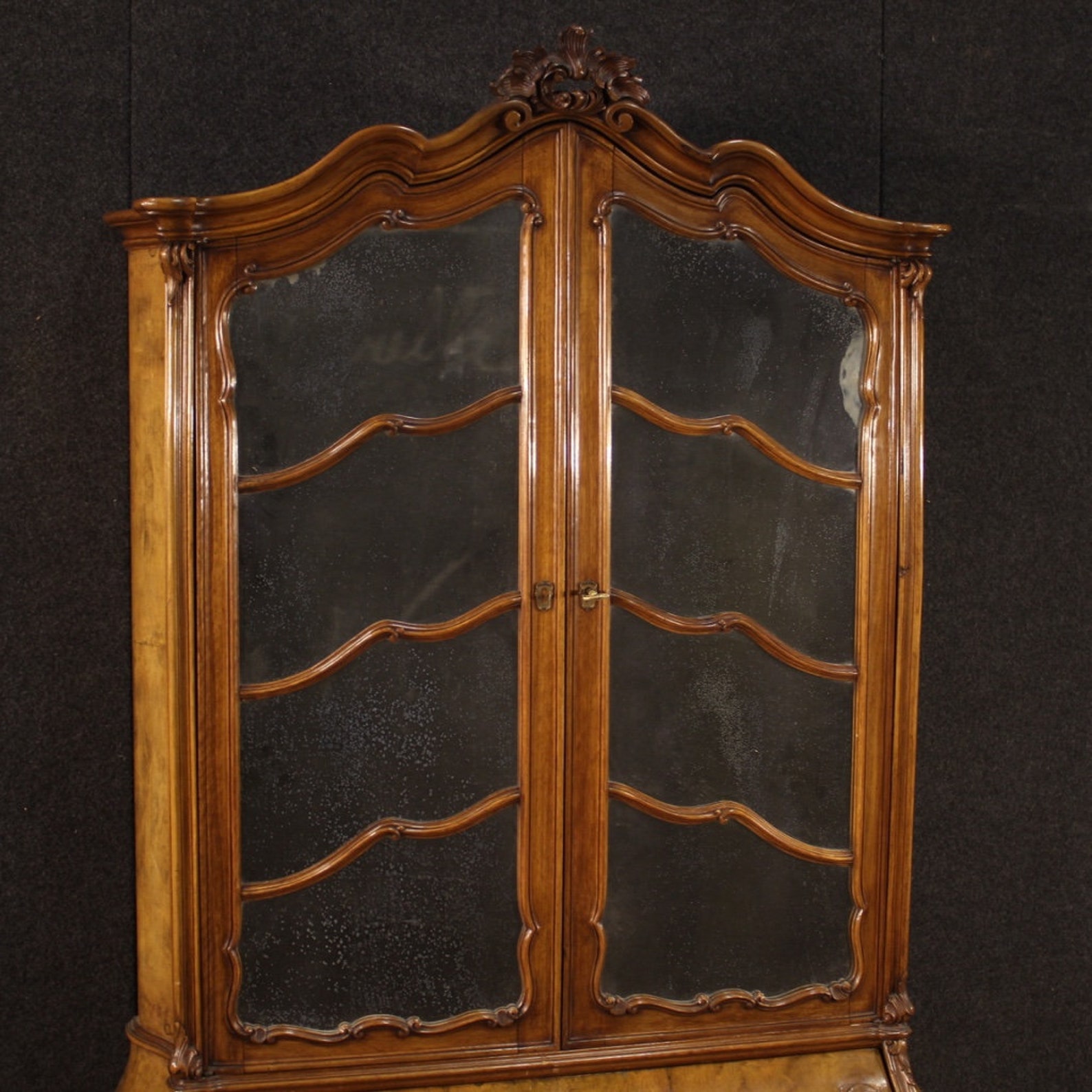 Trumeau Furniture Cabinet Vitrine Bureau Desk in Wood Antique Style ...