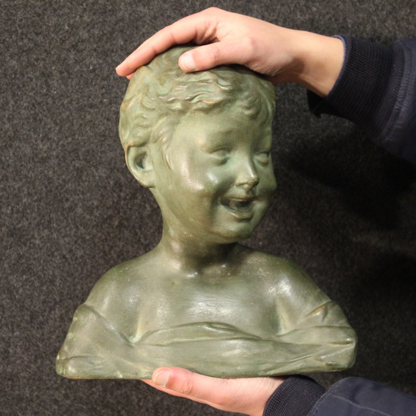Sculpture Child Bust in Terracotta Object Statue Art Antique Style 900 ...