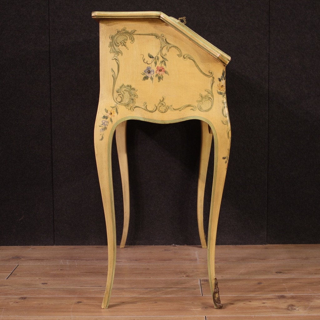 Painted Bureau Venetian Style Furniture Vintage Secrétaire Desk 20th ...