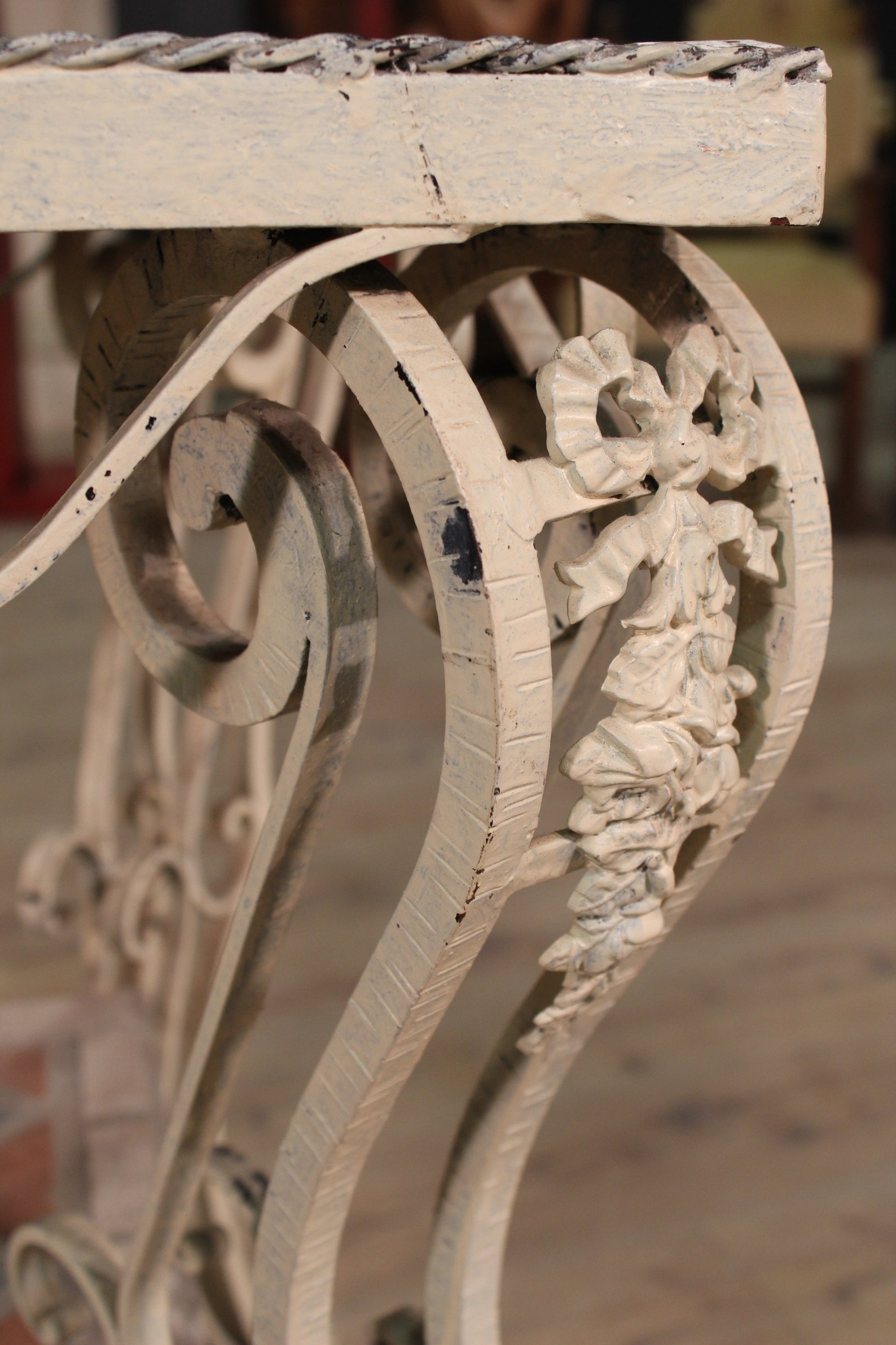 French Iron Table With Double Shelf From 20th Century - Etsy