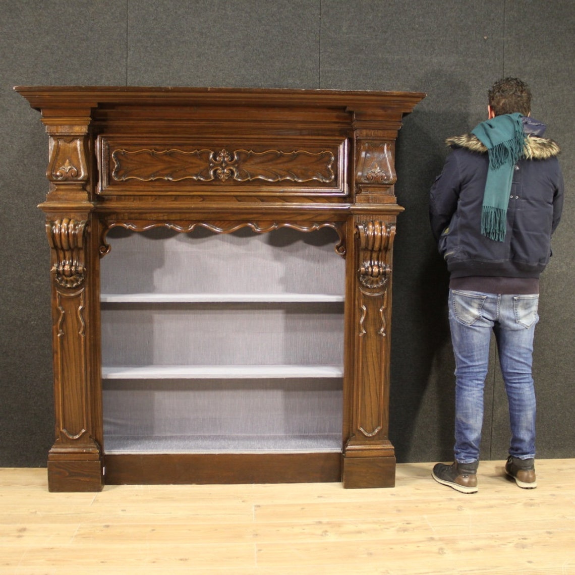 Bookcase Furniture Etagere Showcase Antique Style Baroque in - Etsy