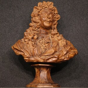 Terracotta Sculpture Half Bust Statue Antique Style French Noble 20th ...