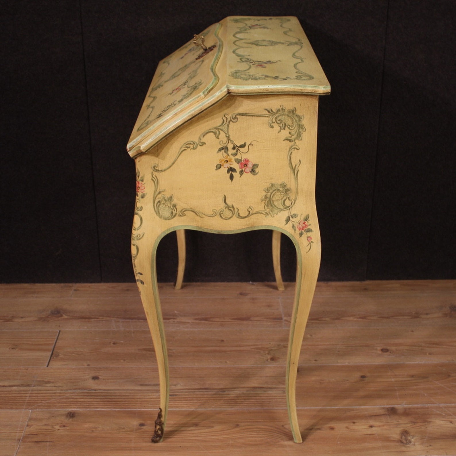 Painted Bureau Venetian Style Furniture Vintage Secrétaire Desk 20th ...