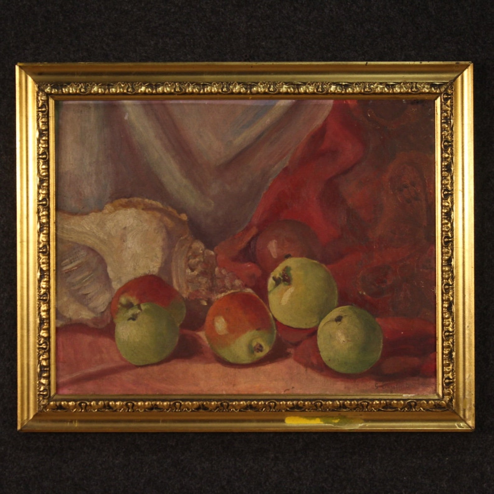 Painting Framework Oil on Panel Still Life With Frame Antique Style ...