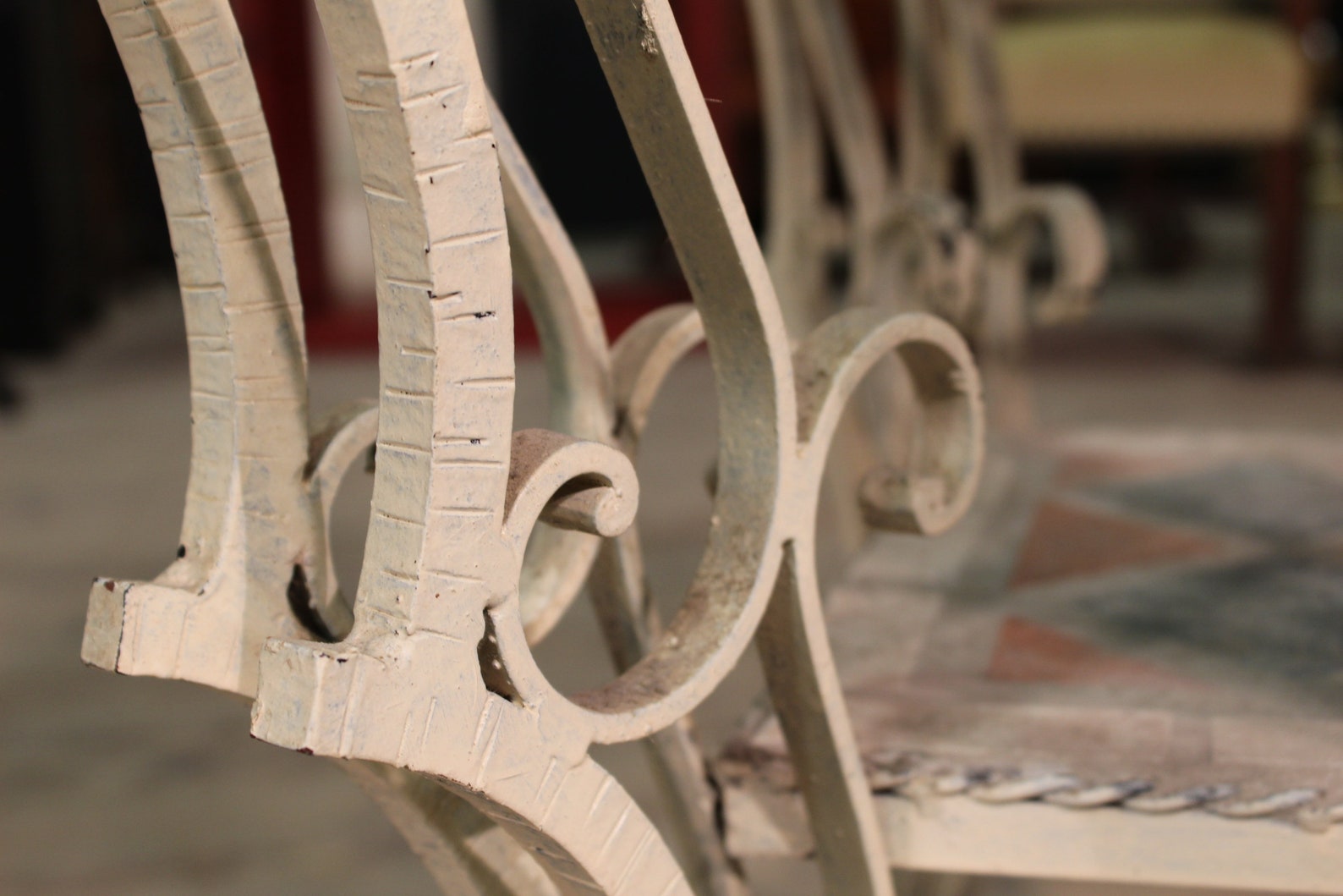 French Iron Table With Double Shelf From 20th Century - Etsy