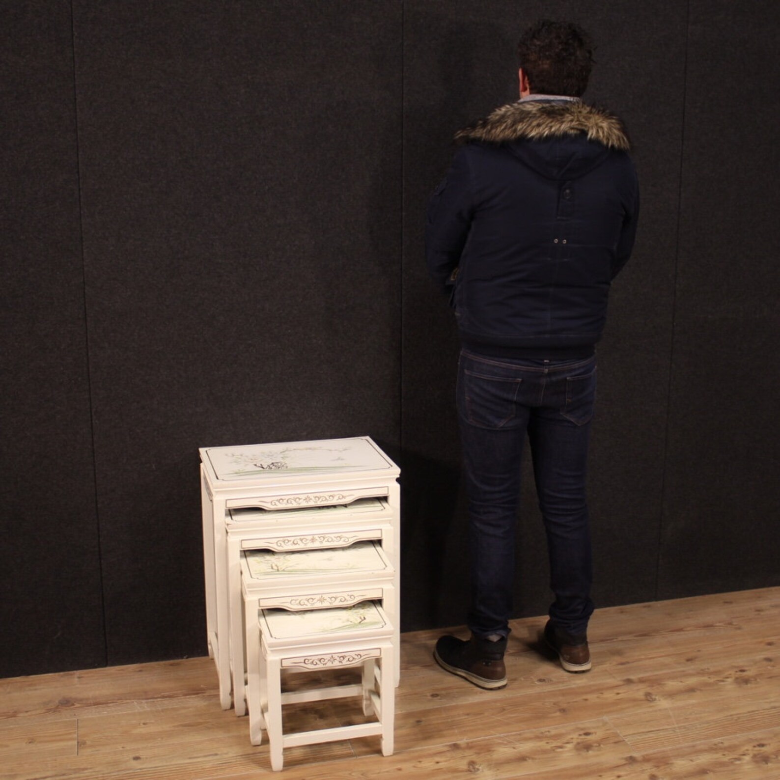 French Interlocking Furniture Coffee Tables Wood Chinoiserie Living ...