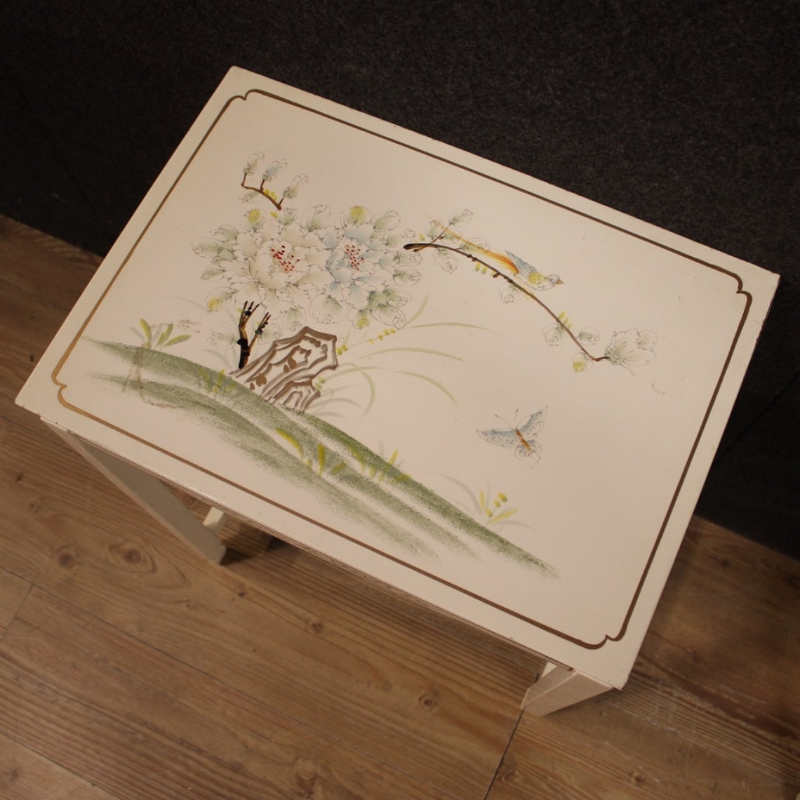 French Interlocking Furniture Coffee Tables Wood Chinoiserie Living ...
