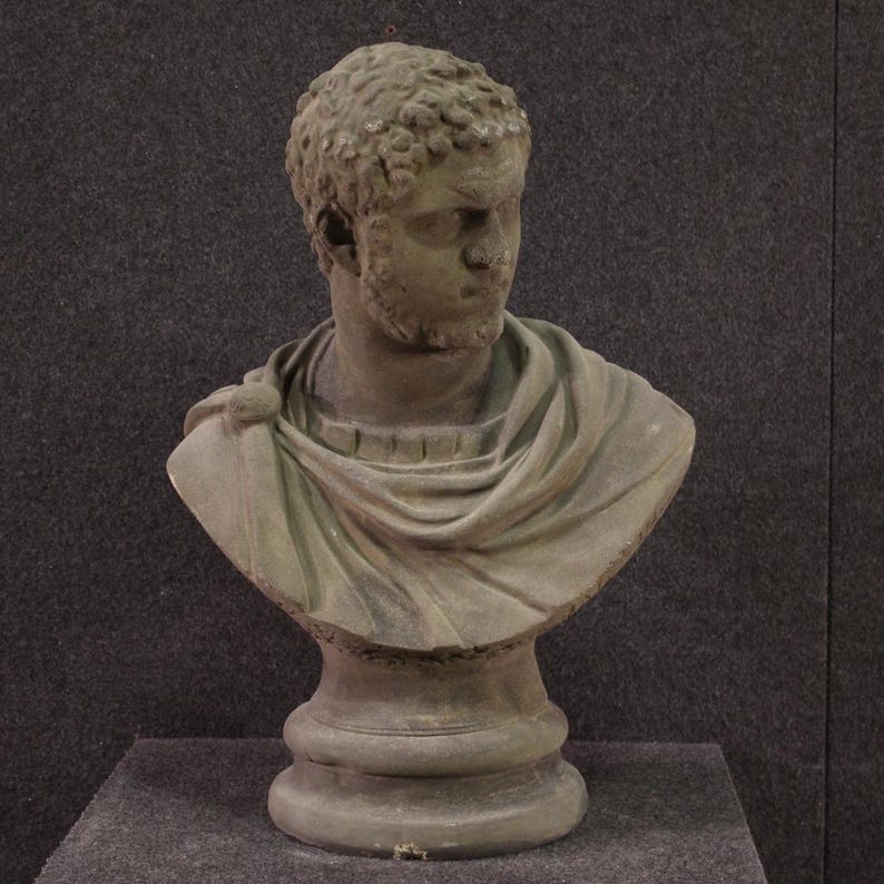Statue Portrait Half Bust Emperor Caracalla Cement Sculpture 20th ...