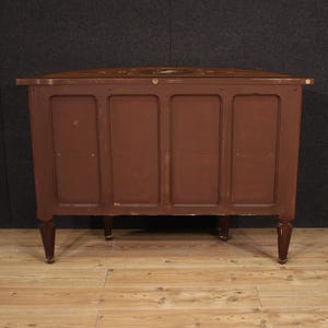 Half Moon Sideboard Antique Style Louis XVI Furniture Inlaid Wood 20th ...