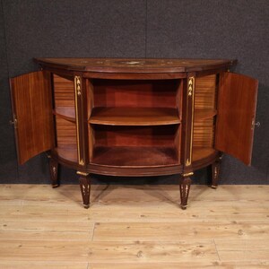 Half Moon Sideboard Antique Style Louis XVI Furniture Inlaid Wood 20th ...