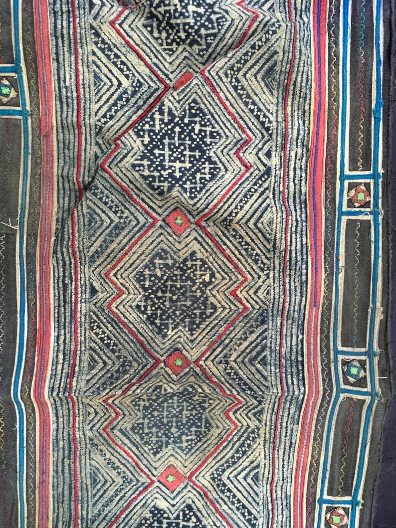 Vintage Tribal Hmong Batik Piece in Mu Cang Chai Villagenorth | Etsy