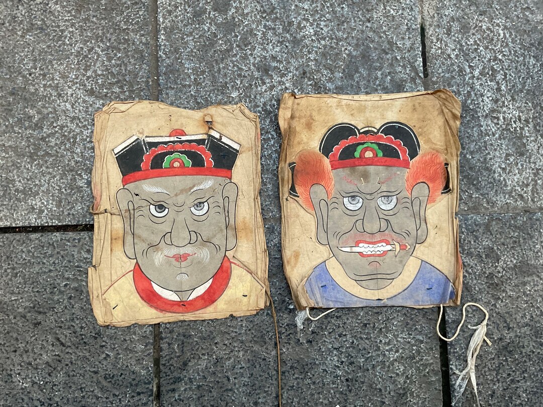 Vintage Tribal Red Dao Shaman Masks in Ha Giang Area,north of Vietnam ...