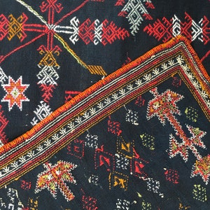 Vintage Tribal Red Dao Embroidery Head Covering in Tuyen Quang Area in ...