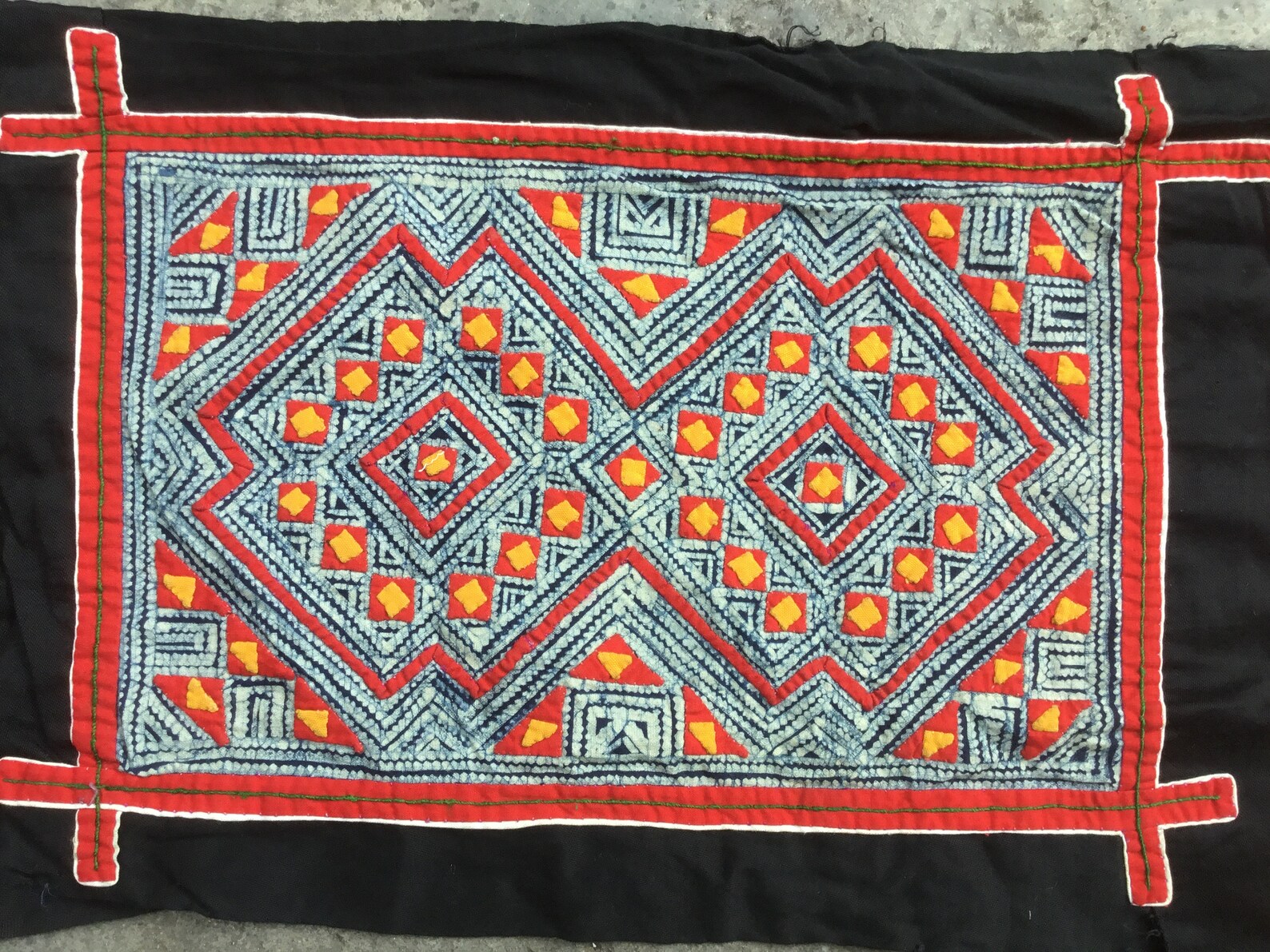 Vintage Tribal Hmong Batik Fabric Piece in Mu Cang Chai | Etsy