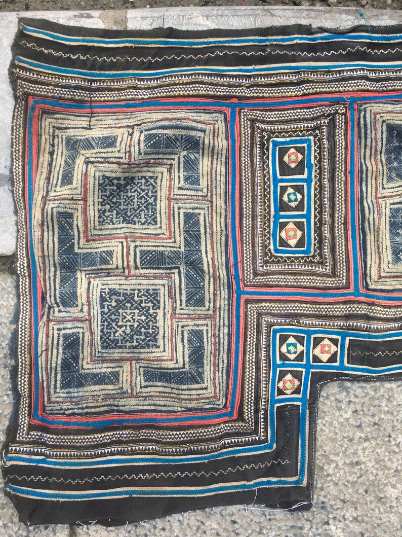 Vintage Tribal Hmong Batik Piece in Mu Cang Chai Villagenorth - Etsy