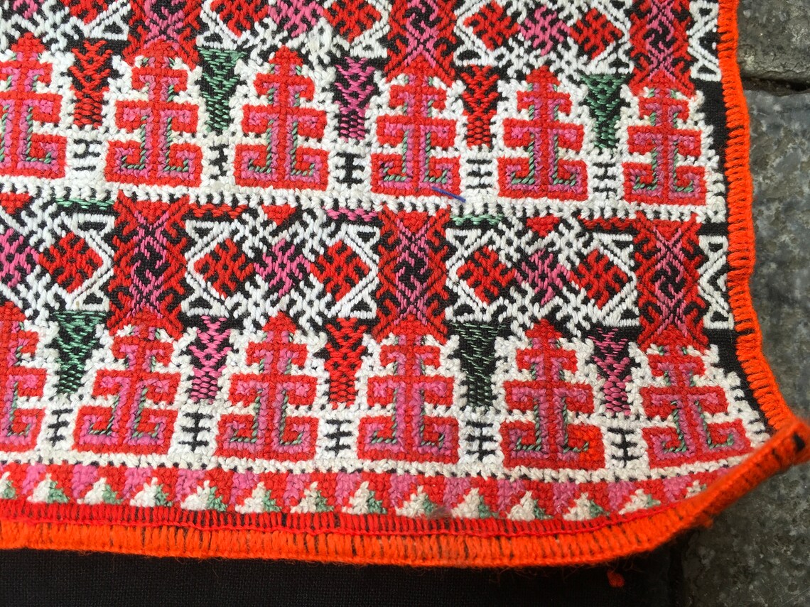 Vintage tribal Red Dao belt in CaoBang areaVietnam | Etsy