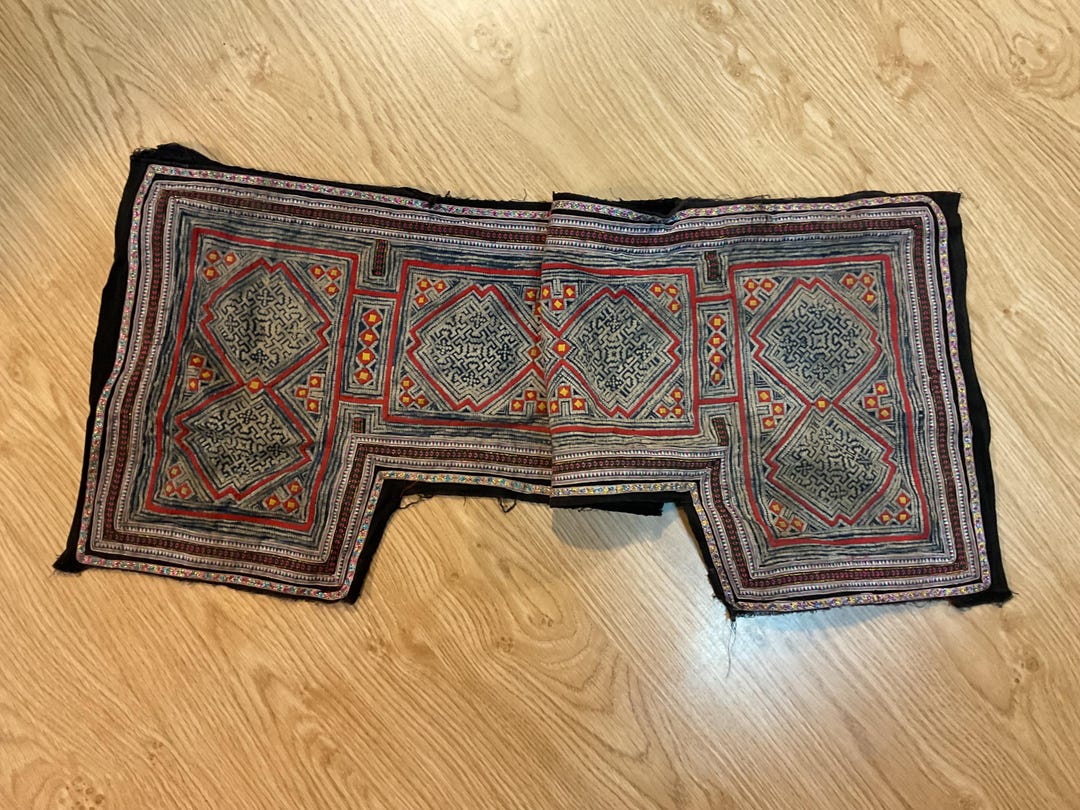Vintage Tribal Hmong Batik Piece in Mu Cang Chai Village,north of ...