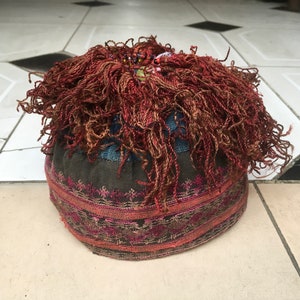 Vintage Tribal Red Dao Children's Hat in Ha Giang - Etsy