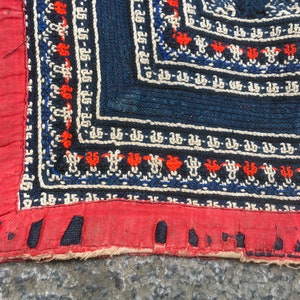 Vintage Tribal Red Dao Embroidery Piece From a Hagiang Province,north ...