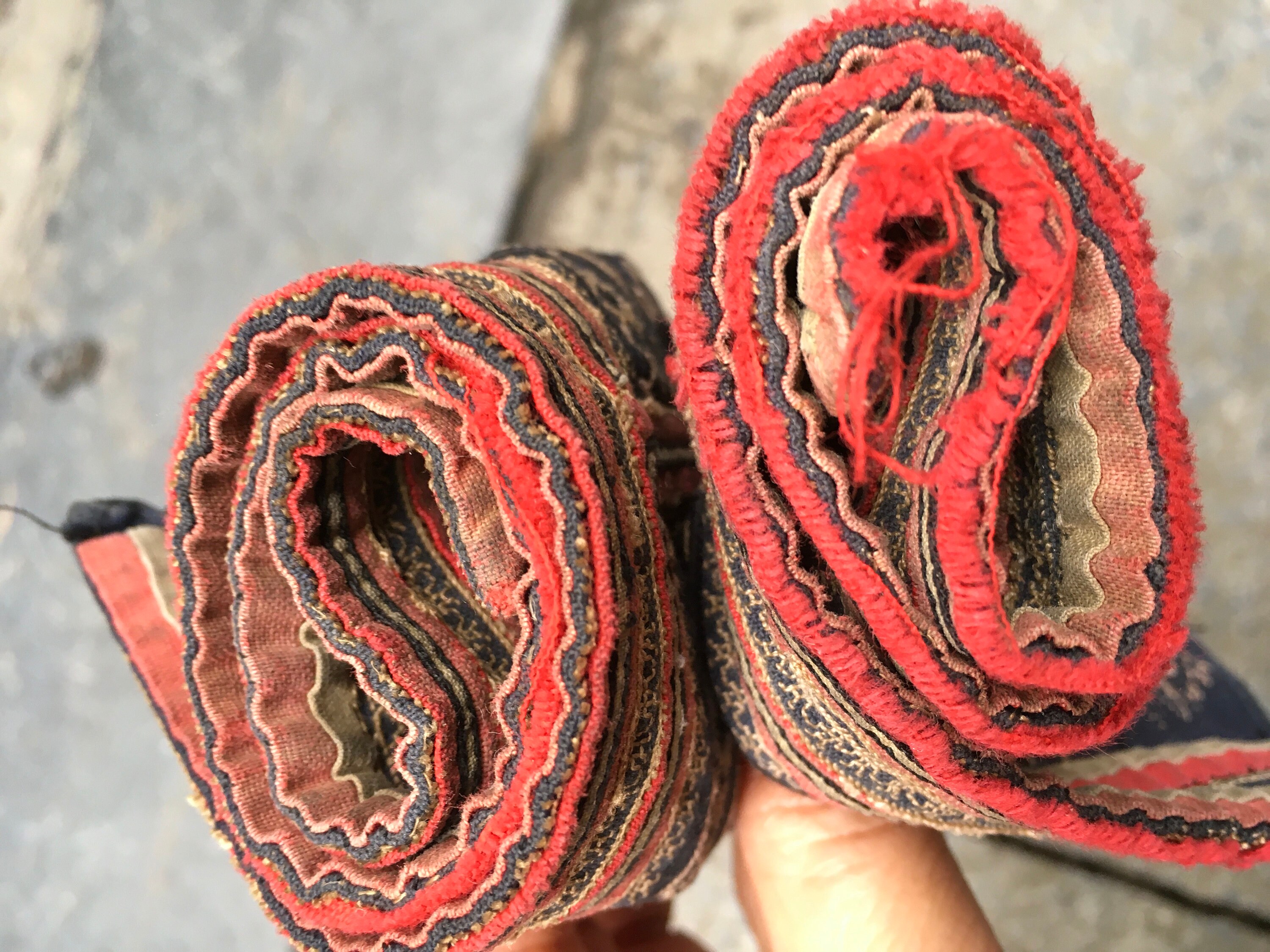 Vintage tribal Red Dao embroidery piece in HaGianng province | Etsy