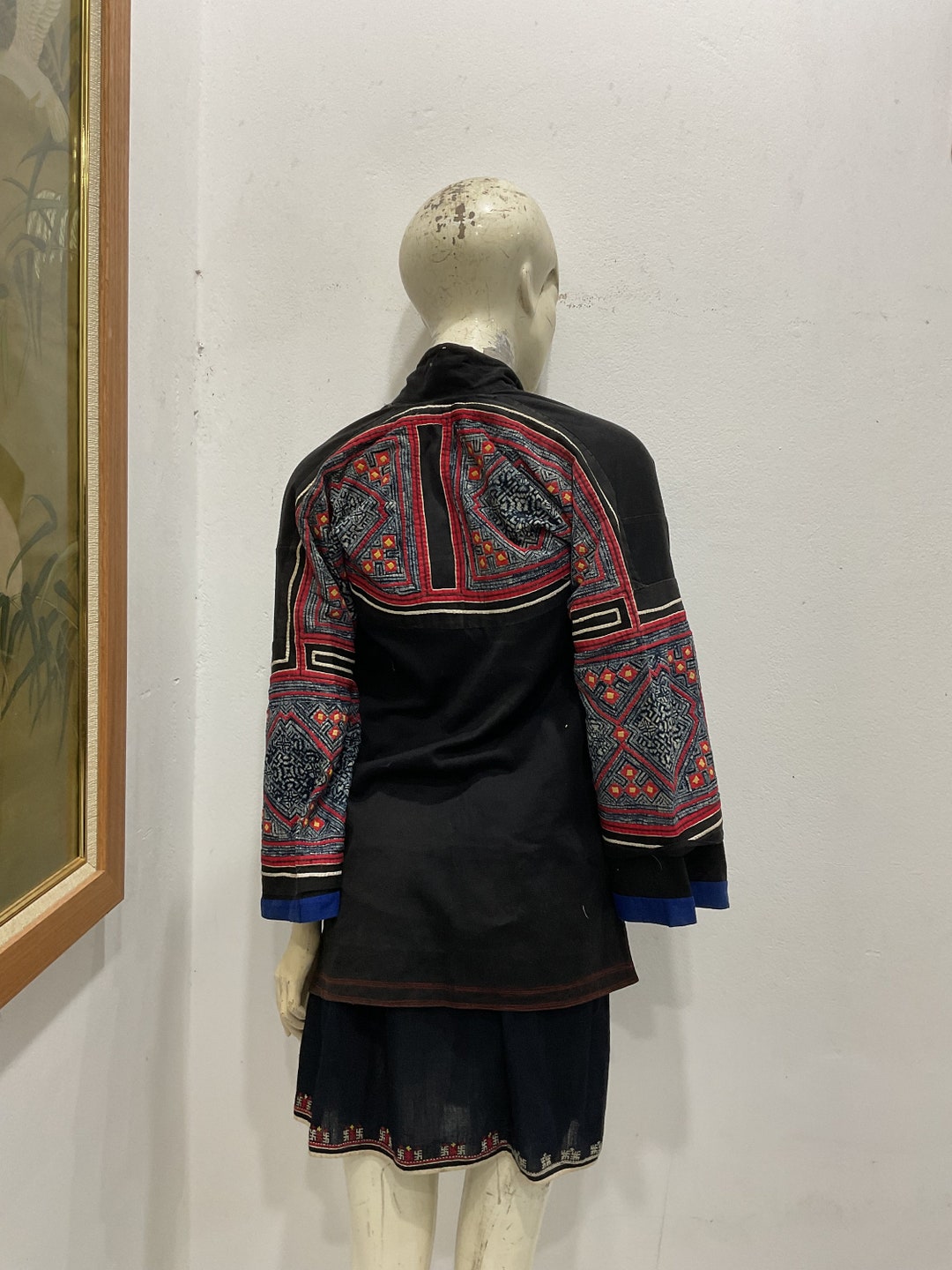 Vintage Tribal Hmong Embroidered,hand Stitch Appliqué Women Jacket in ...