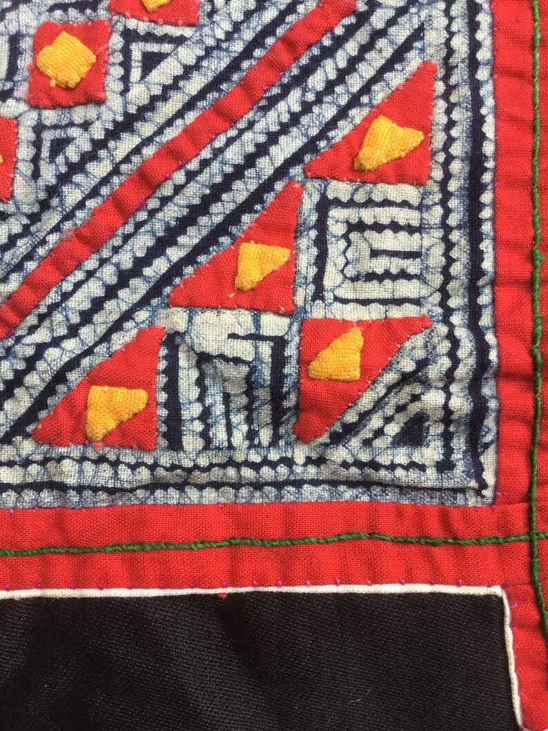 Vintage Tribal Hmong Batik Fabric Piece in Mu Cang Chai - Etsy
