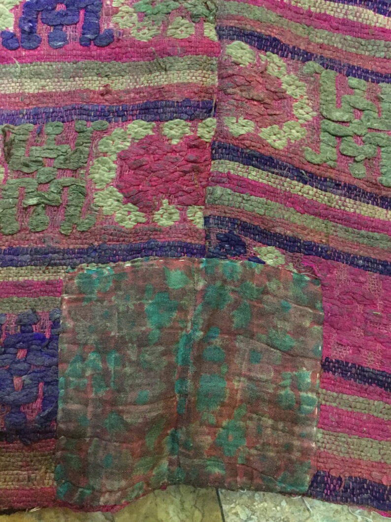 Vintage Tribal Tay Textile Blanket in Hagiang Province in the North of ...