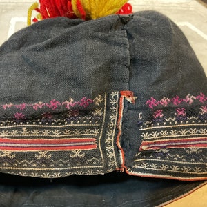 Vintage Tribal Red Dao Children's Hat in Ha Giang Area,north of Vietnam ...