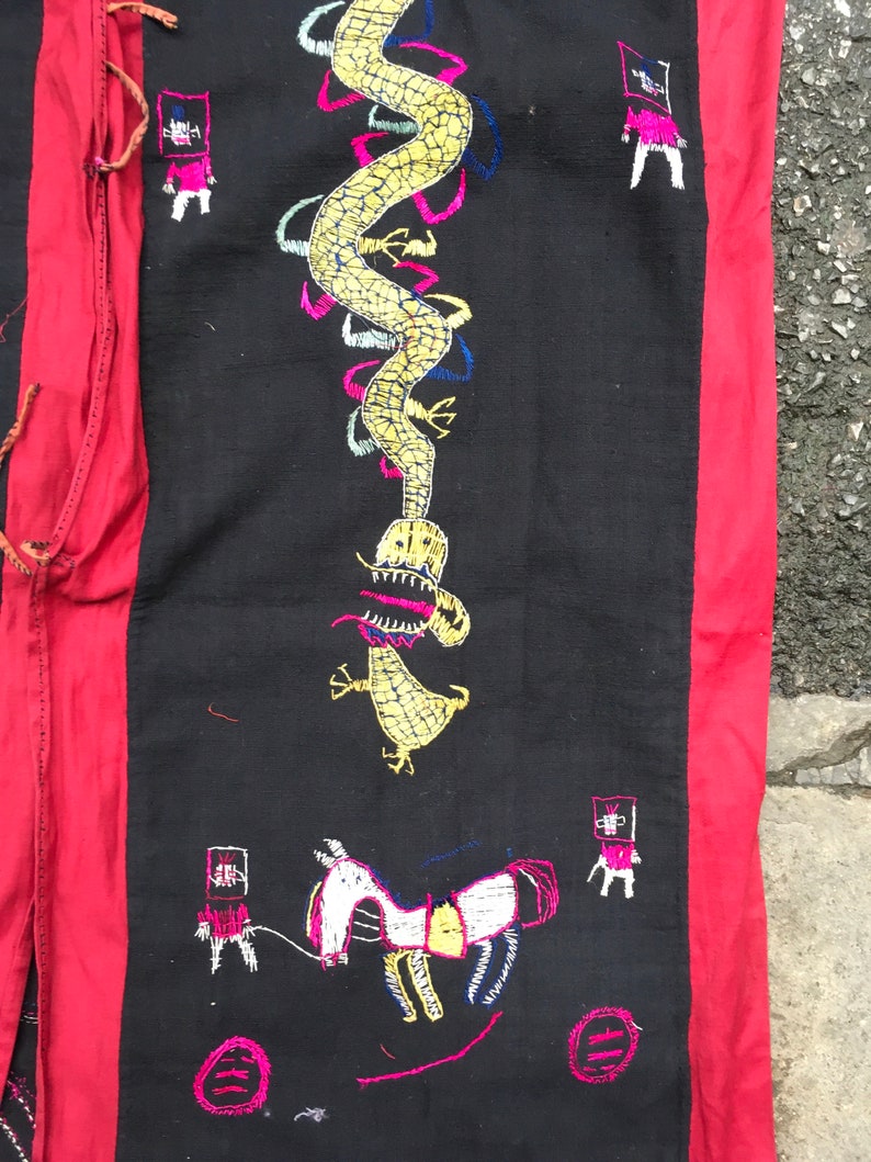 Vintage Tribal Red Dao Priests Dragon Robe Natural Silk - Etsy