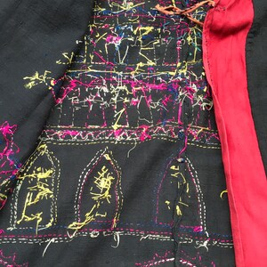 Vintage Tribal Red Dao Priest’s Dragon Robe Natural Silk Cotton ...