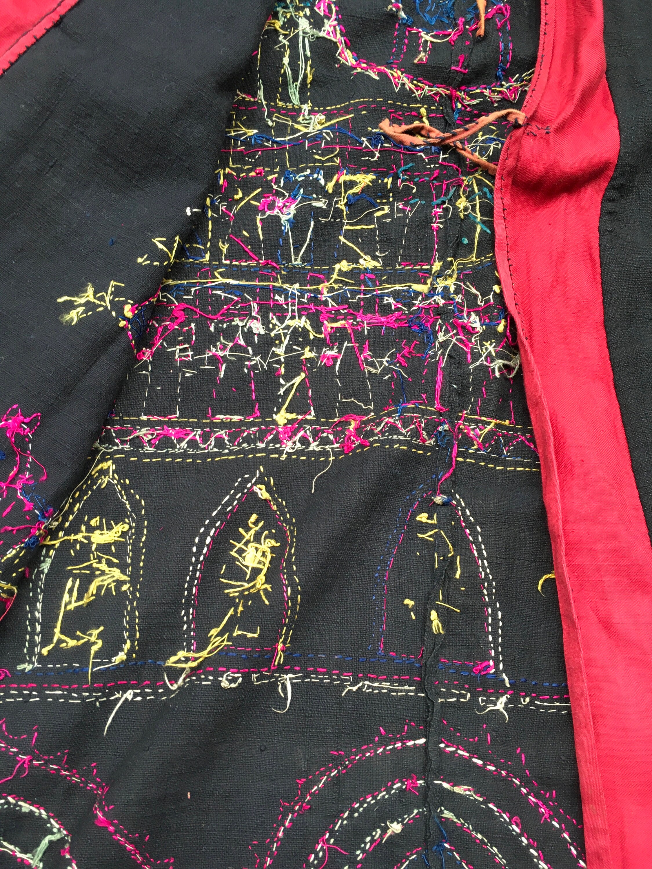 Vintage Tribal Red Dao Priests Dragon Robe Natural Silk | Etsy