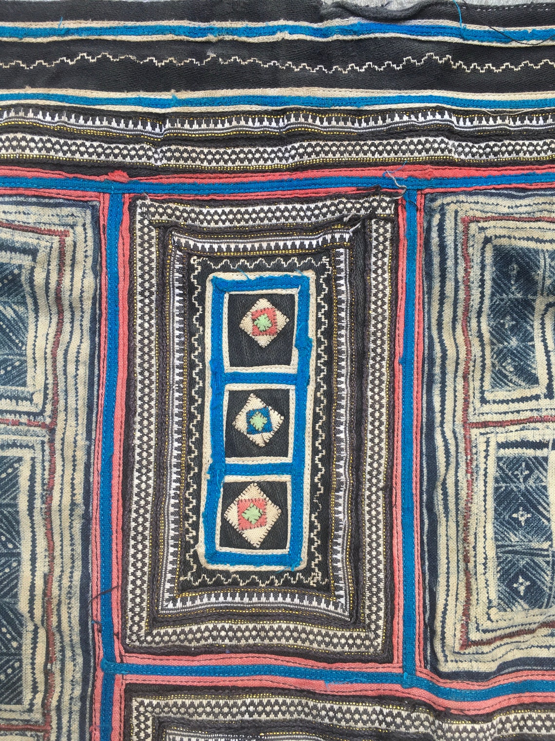 Vintage Tribal Hmong Batik Piece in Mu Cang Chai Villagenorth - Etsy