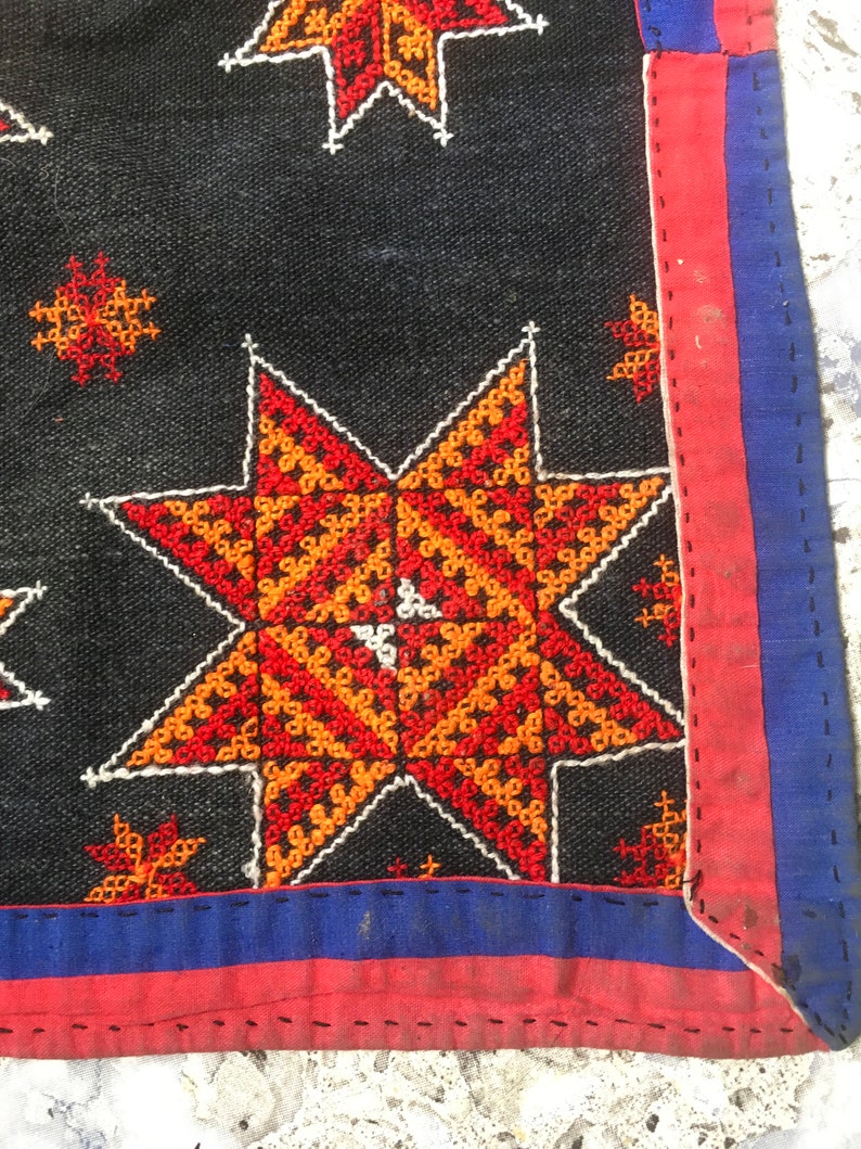 Vintage Tribal White Dao Hand Embroidered Head Scarf From Lai - Etsy