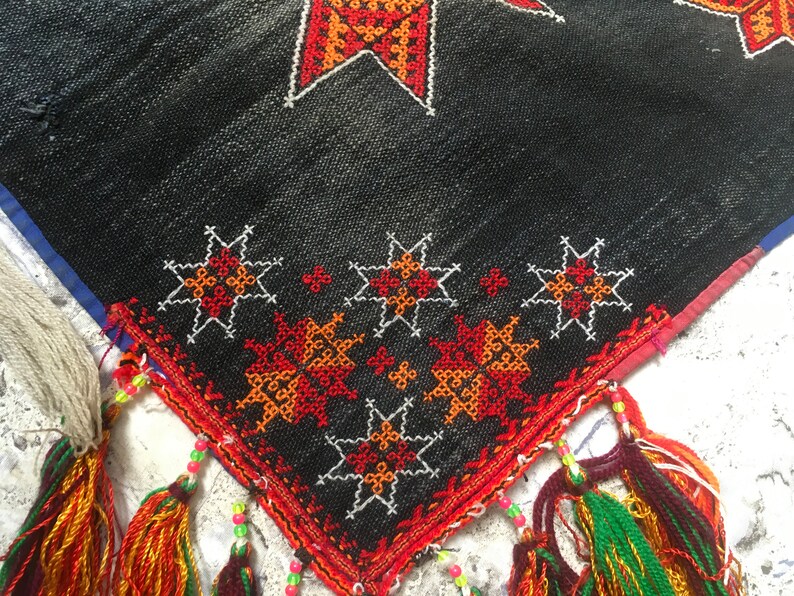 Vintage Tribal White Dao Hand Embroidered Head Scarf From Lai - Etsy