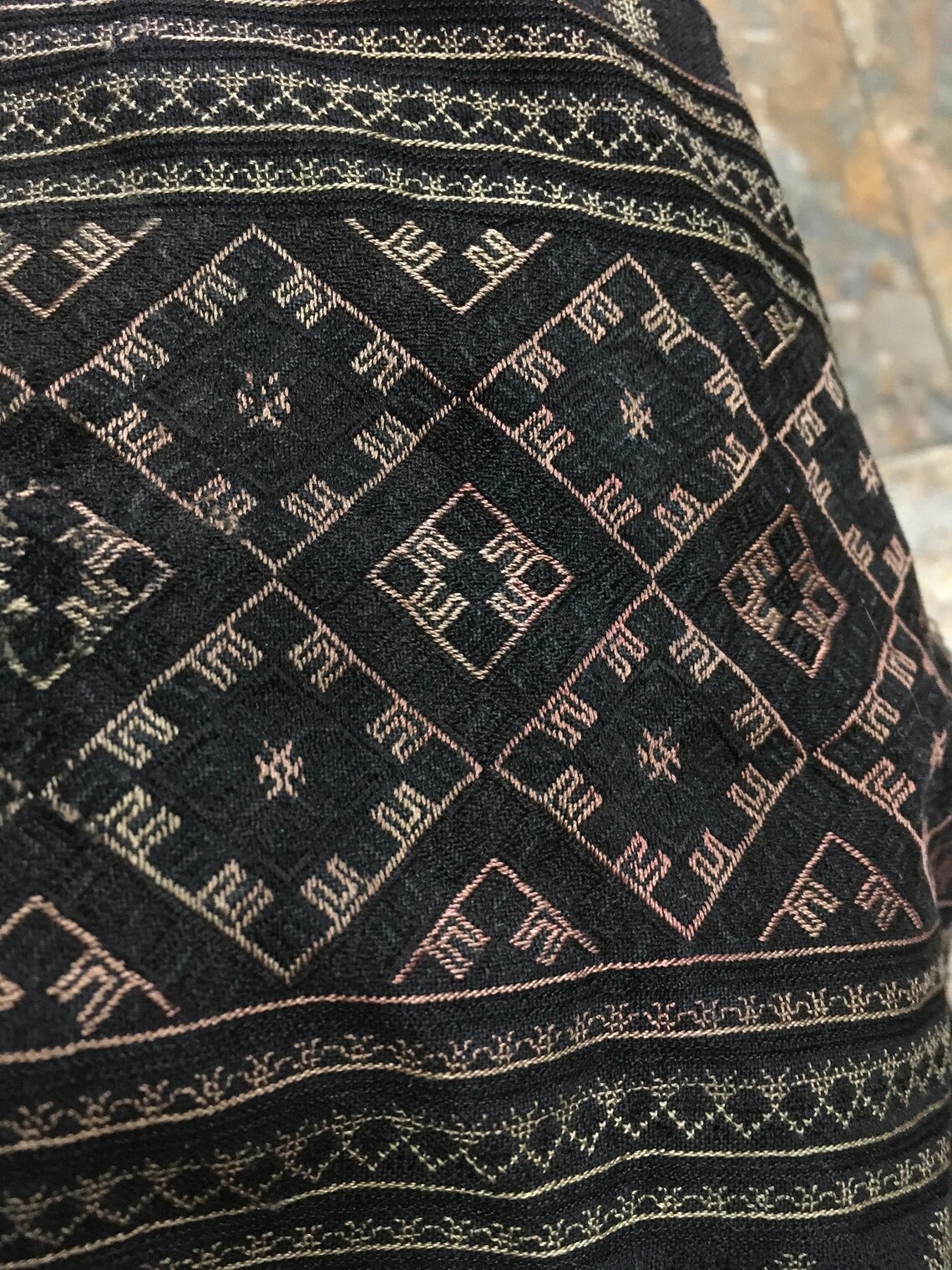 Vintage tribal Red Dao embroidery piece in SapaLaoCai | Etsy