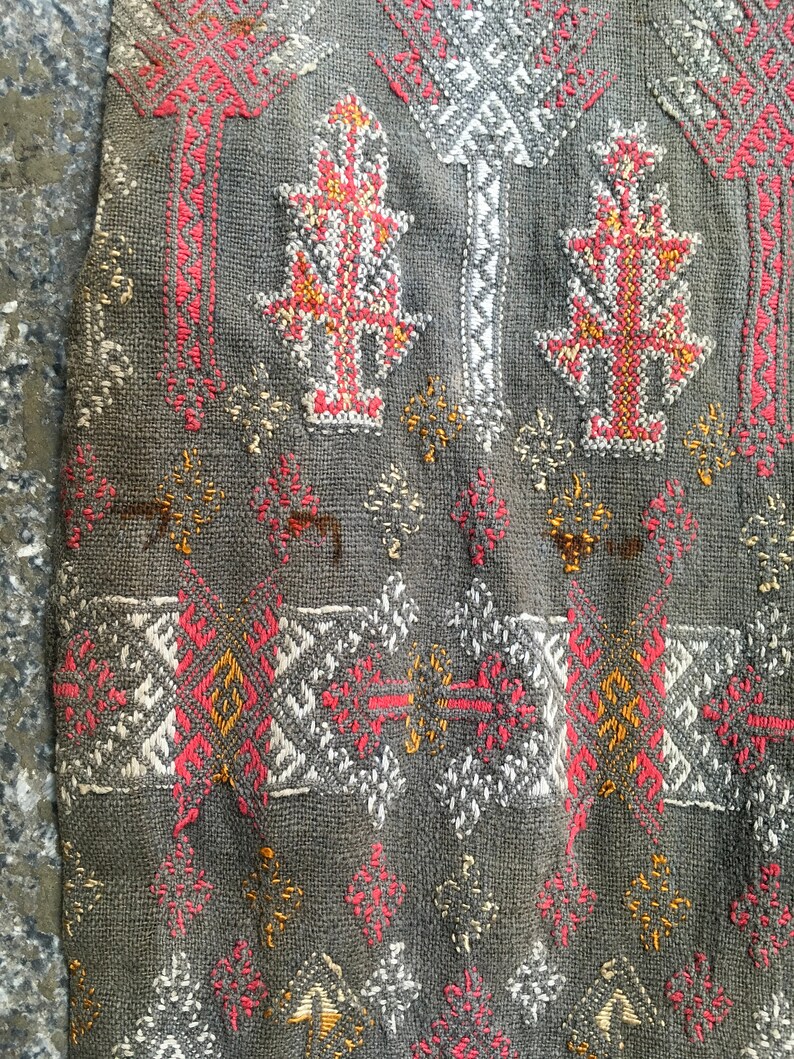 Vintage Tribal Red Dao Embroidery Head Covering in Tuyen Quang | Etsy