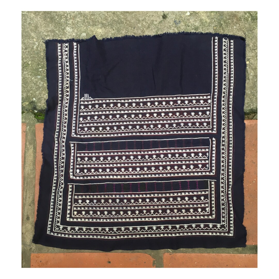 Vintage Tribal Red Dao Embroidery Piece in Sapa Area, in the North of ...