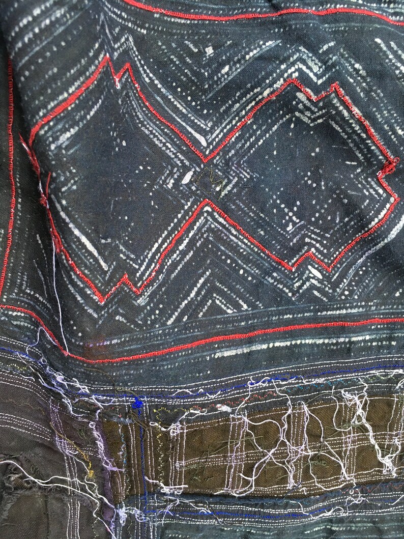 Vintage Tribal Hmong Batik Piece in Mu Cang Chai Villagenorth | Etsy