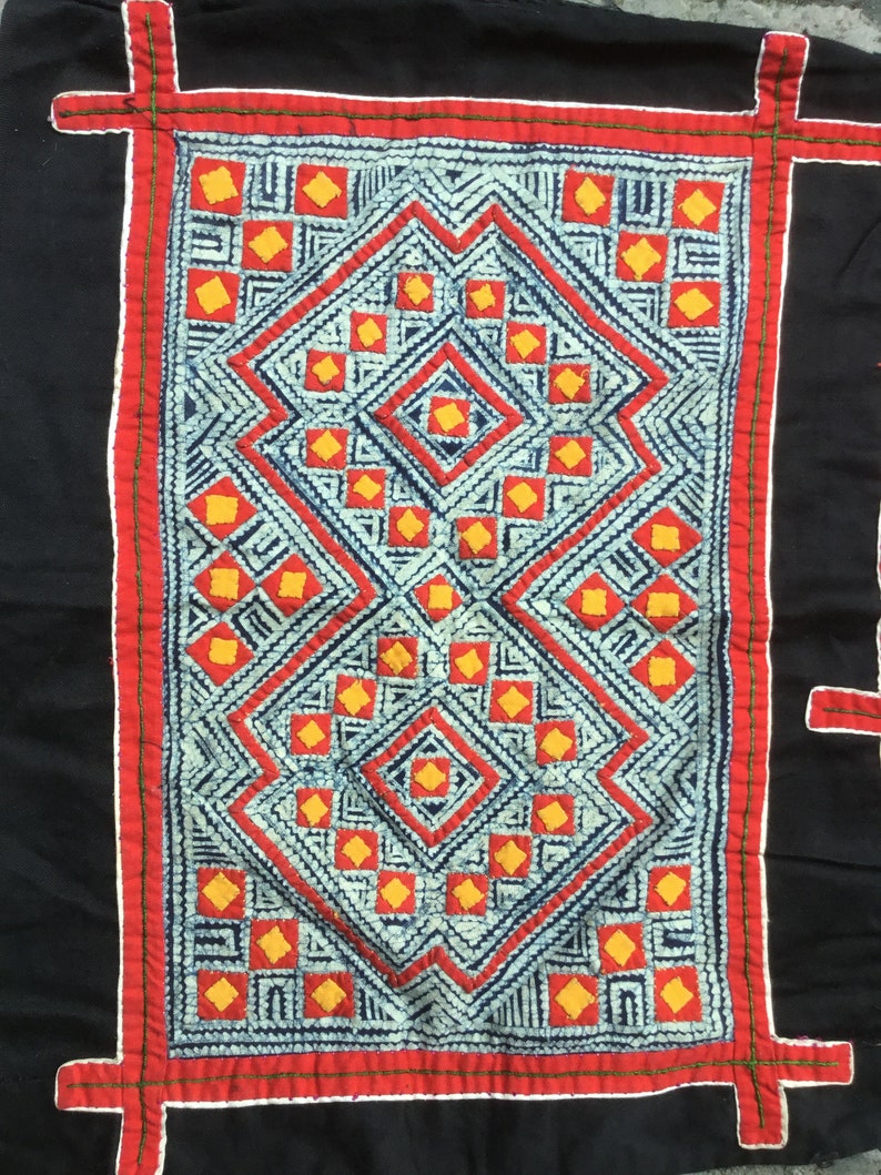 Vintage Tribal Hmong Batik Fabric Piece in Mu Cang Chai - Etsy
