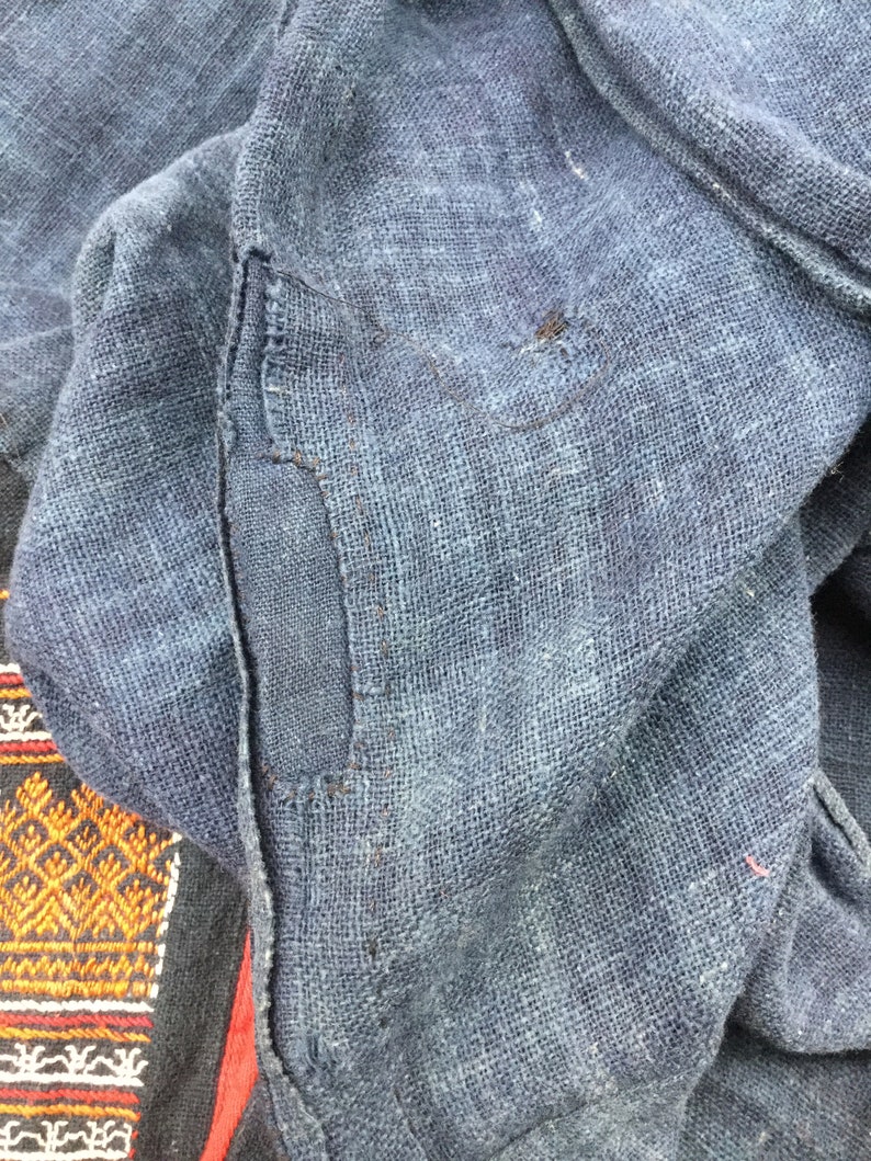 Vintage Tribal Red Dao Embroidery Head Covering in Hagiang - Etsy