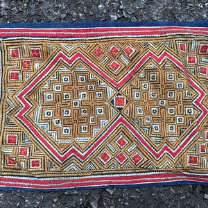 Vintage Tribal Hmong Batik Fabric Piece in Mu Cang Chai Village,north ...