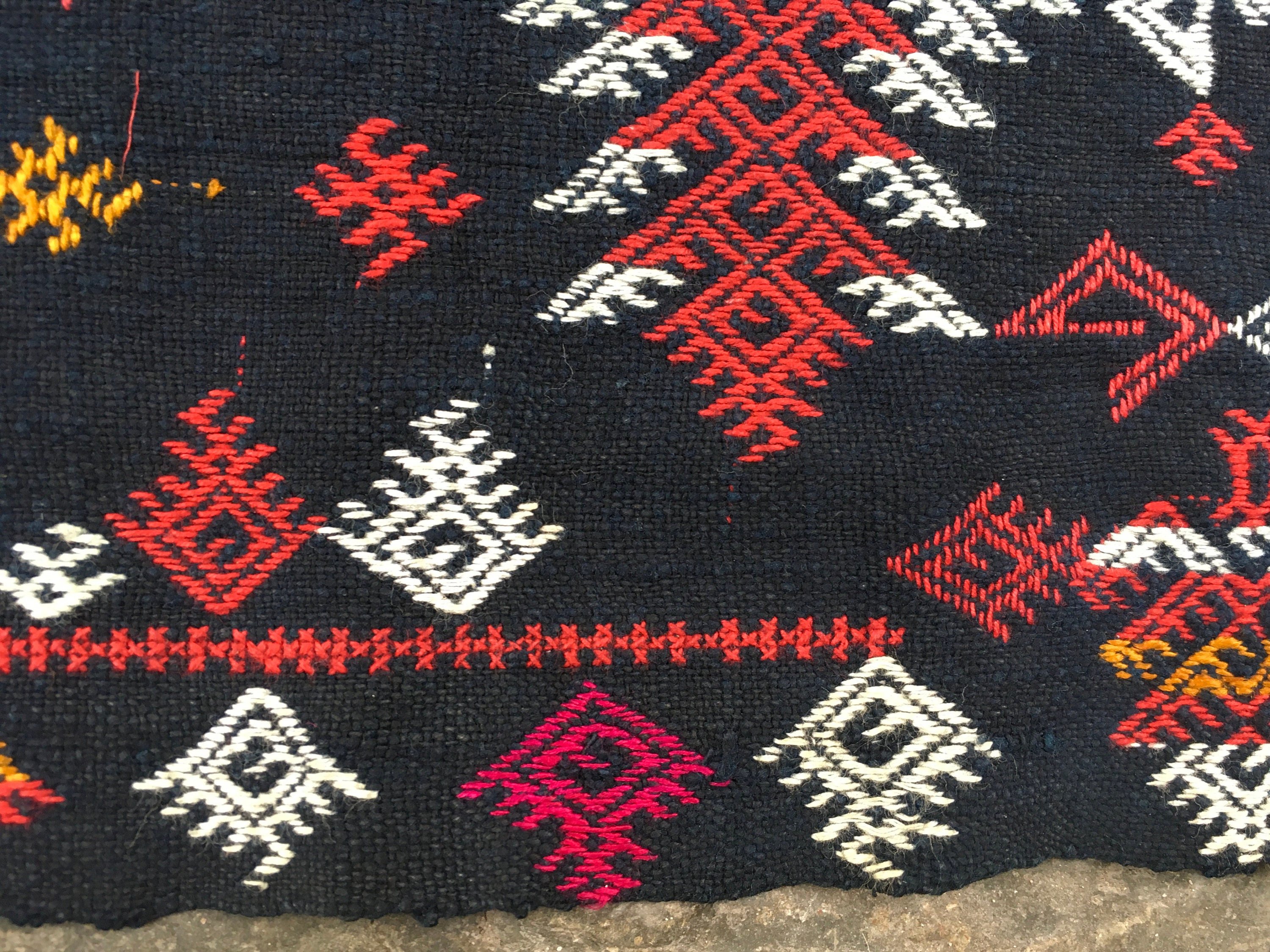 Vintage tribal Red Dao embroidery head covering in Tuyen Quang | Etsy