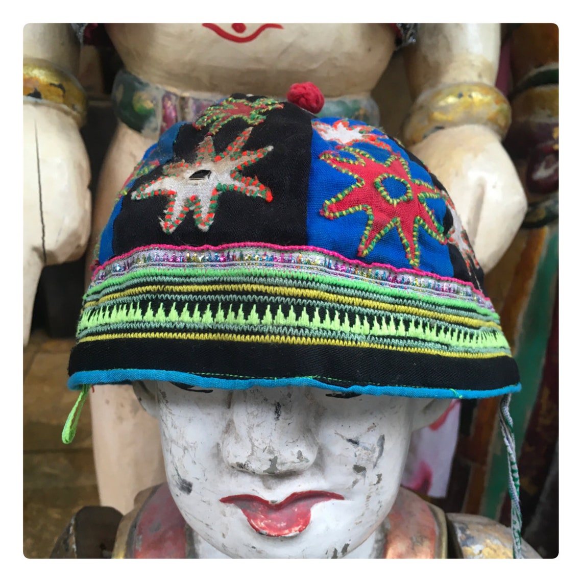 Vintage tribal Hmong children's hat in Mai Chau areanorth | Etsy