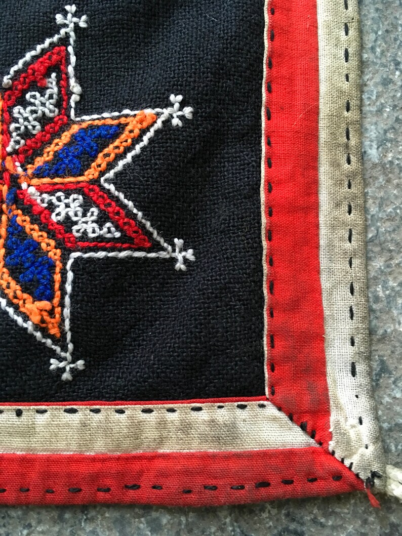 Vintage Tribal White Dao Hand Embroidered Head Scarf from Lai | Etsy